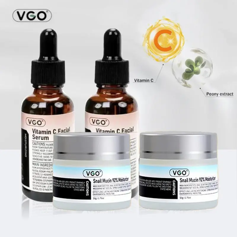 VGO Vitamin C Serum 30ml/60ml & Face Cream 92% Snail Mucin USA Skincare ...