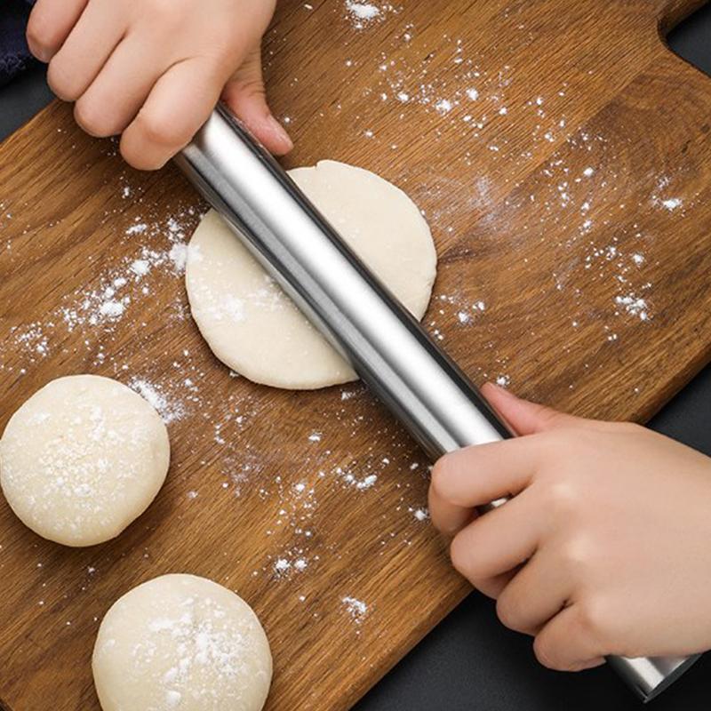 Stainless Steel Rolling Pin Kitchen Utensils Dough Roller Bake - TikTok ...