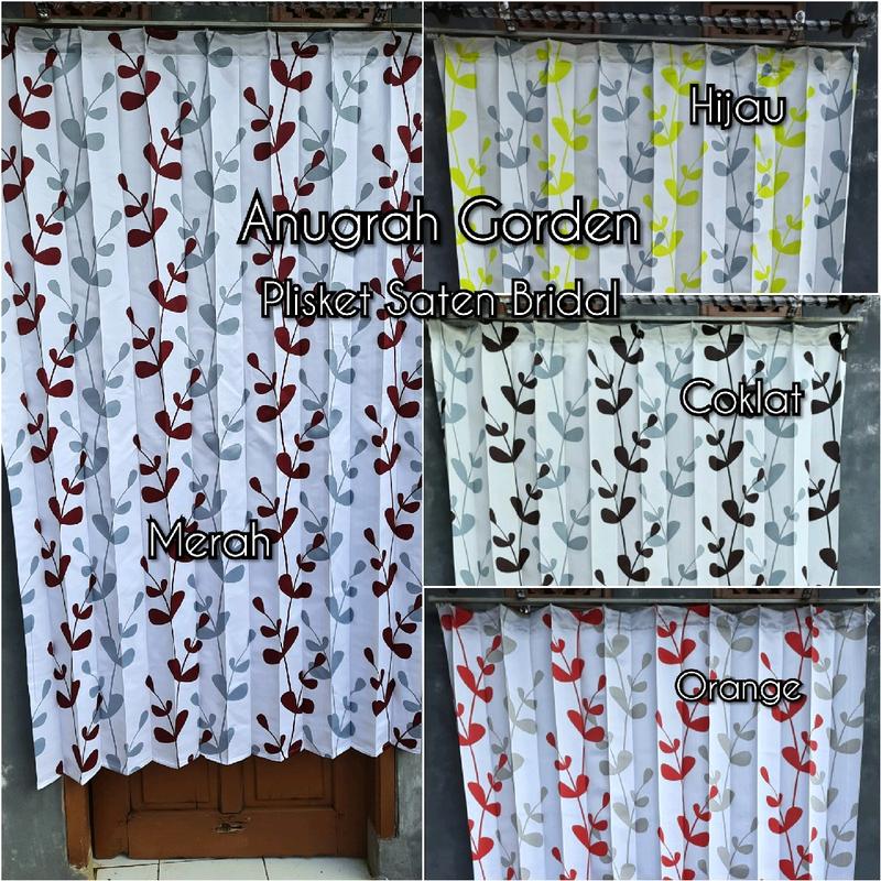 Gorden Plisket Satin Bridal Motip Bunga Montero Model Kawat S - Shop ...