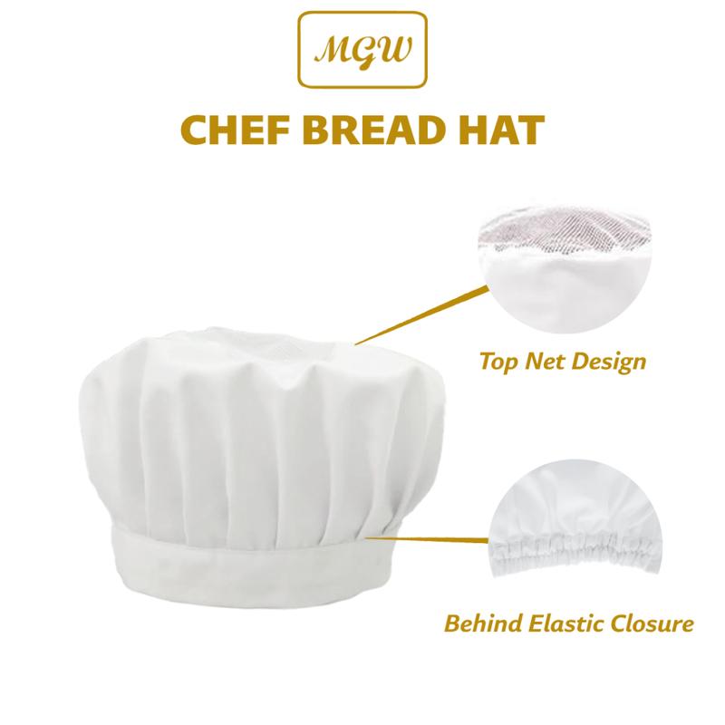 [ MGW ] Chef Bread Hat | Net Top | Unisex | Lightweight | Bakeries ...