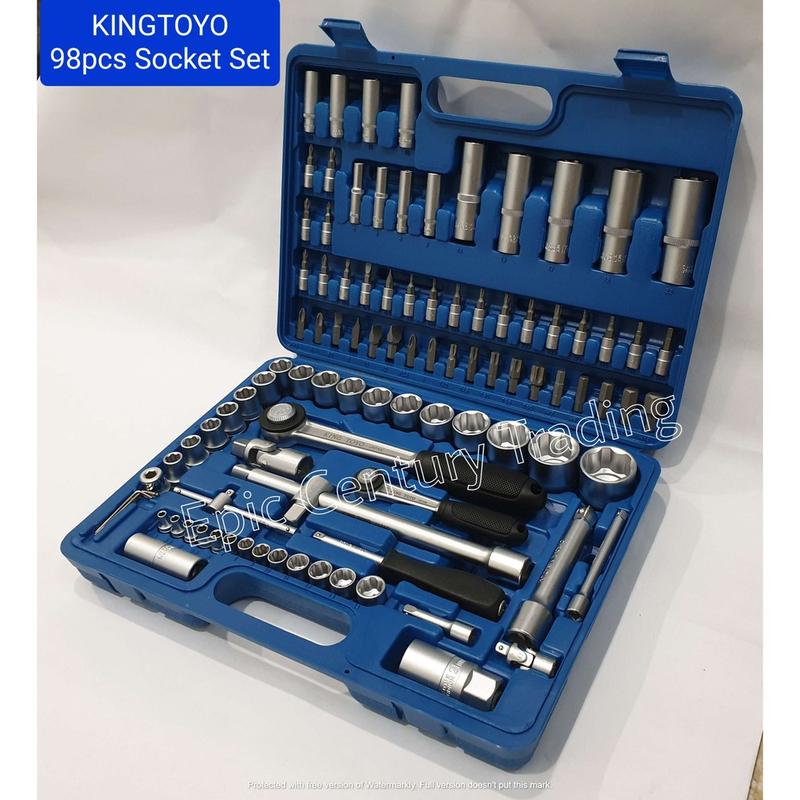 Kingtoyo 98pcs 1/4"DR & 1/2"DR Socket Bit Set - TikTok Shop Malaysia