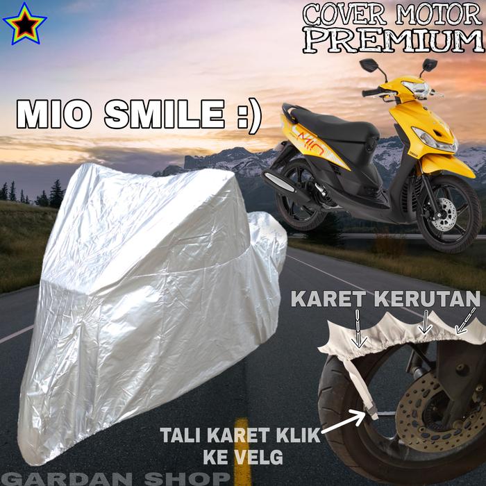 Jual Sarung Motor MIO SMILE SILVER POLOS Body Cover Penutup Motor Mio ...
