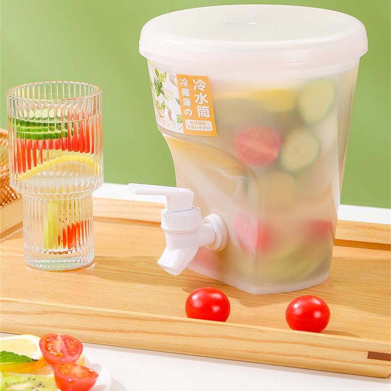 Cold Water Bucket With Faucet For Refrigerator Fruit Teapot Summer ...