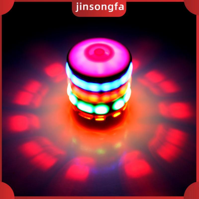 Jinsongfa Imitation Wood Spinning Top Toy Rotating Flashing Colorful ...