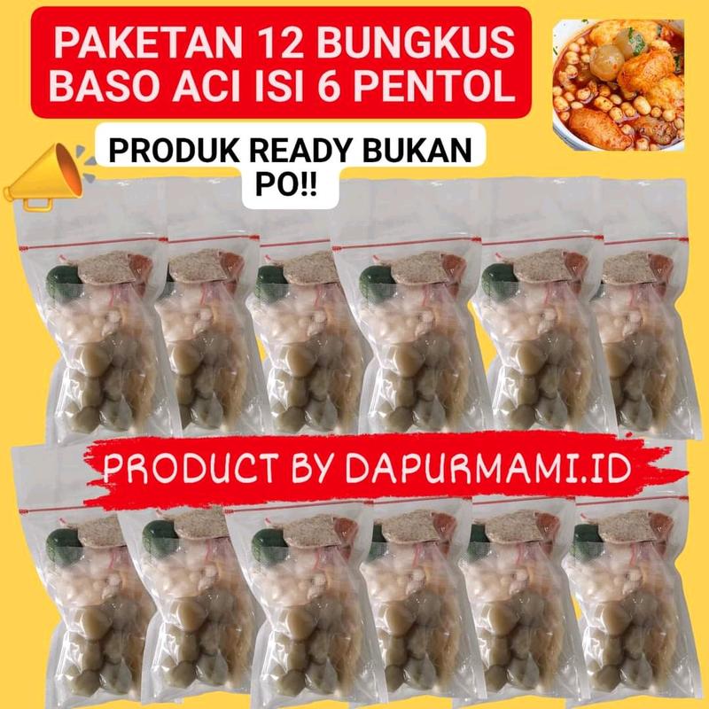 BASO ACI 12 PACK PAKET KOMPLIT Cuangki Food Pedas Instan - Shop | Tokopedia