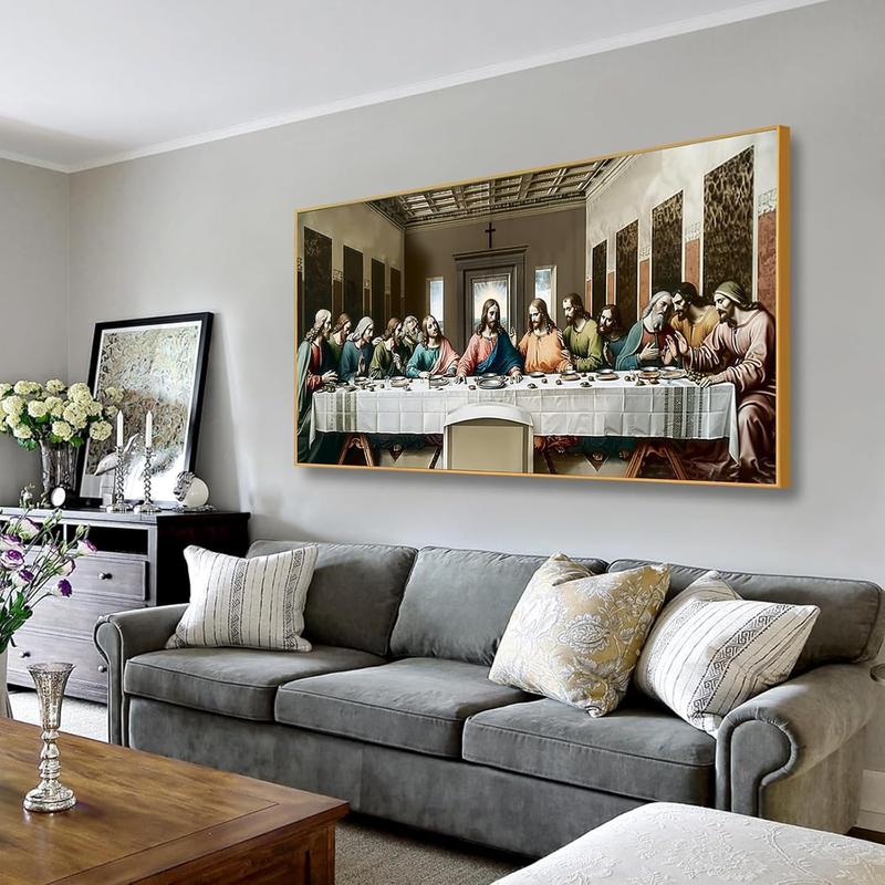 Leonardo Da Vincis Last Supper Canvas Wall Art Religious Christian ...