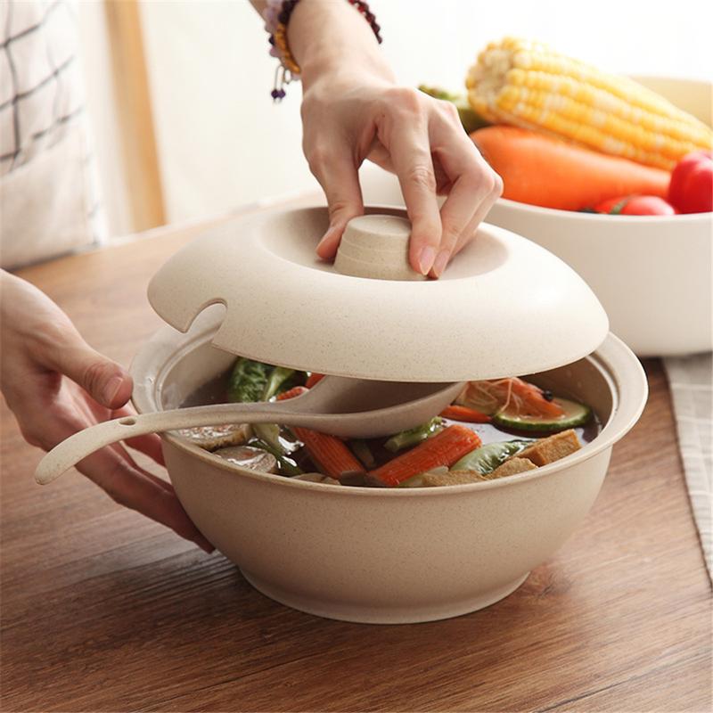 【Wheat 9-inch soup bowl】Wheat Straw Soup Bowl Household Thickened ...