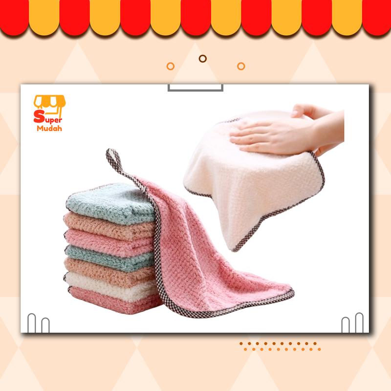 Kain Tuala Pengelap Pinggan Dapur Tidak Melekat Minyak Kain Pencuci ...
