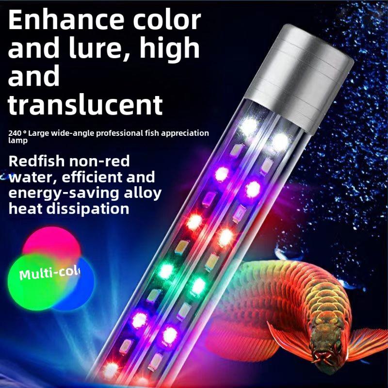 [Three Color Adjustable] Fish Tank Light LED Waterproof Color Changing ...