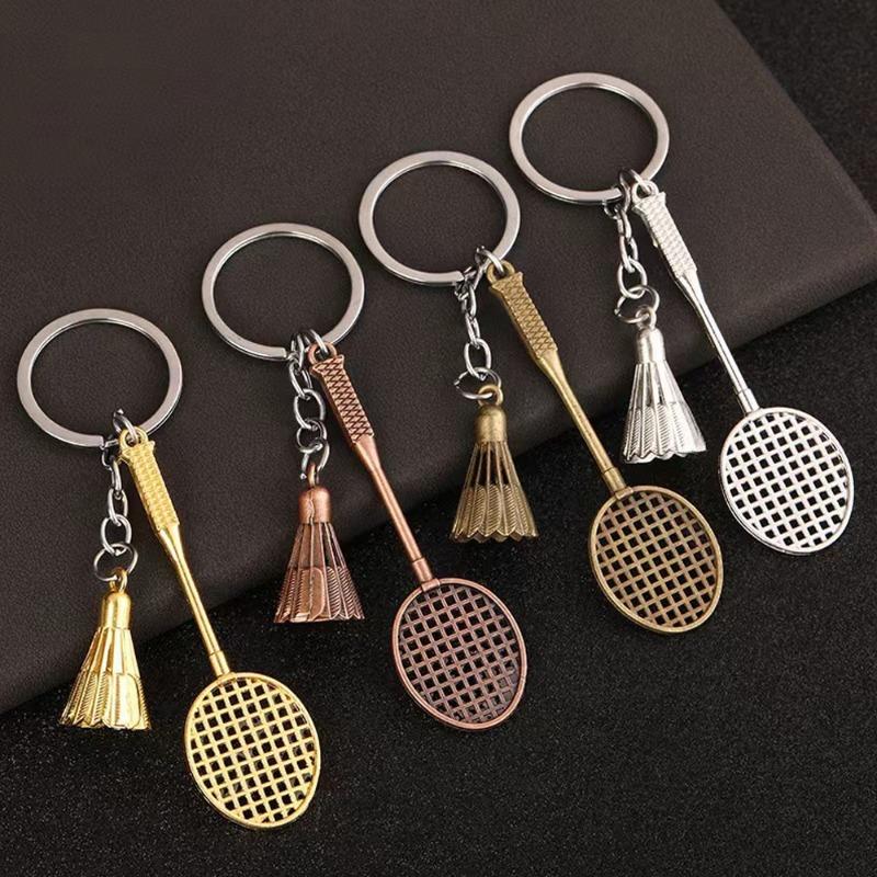 Metal Badminton Racket Keychains Vintage Mini Sports Keyring - TikTok ...