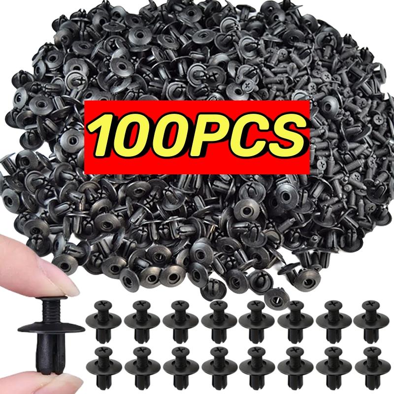 Spot Goods COD 50/100pcs 8mm Plastic Rivets Fasteners Screw Car ...