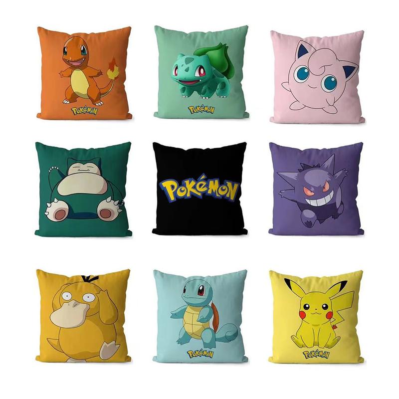 Childhood memory cartoon Pokémon Pikachu print pillow cartoon animation ...
