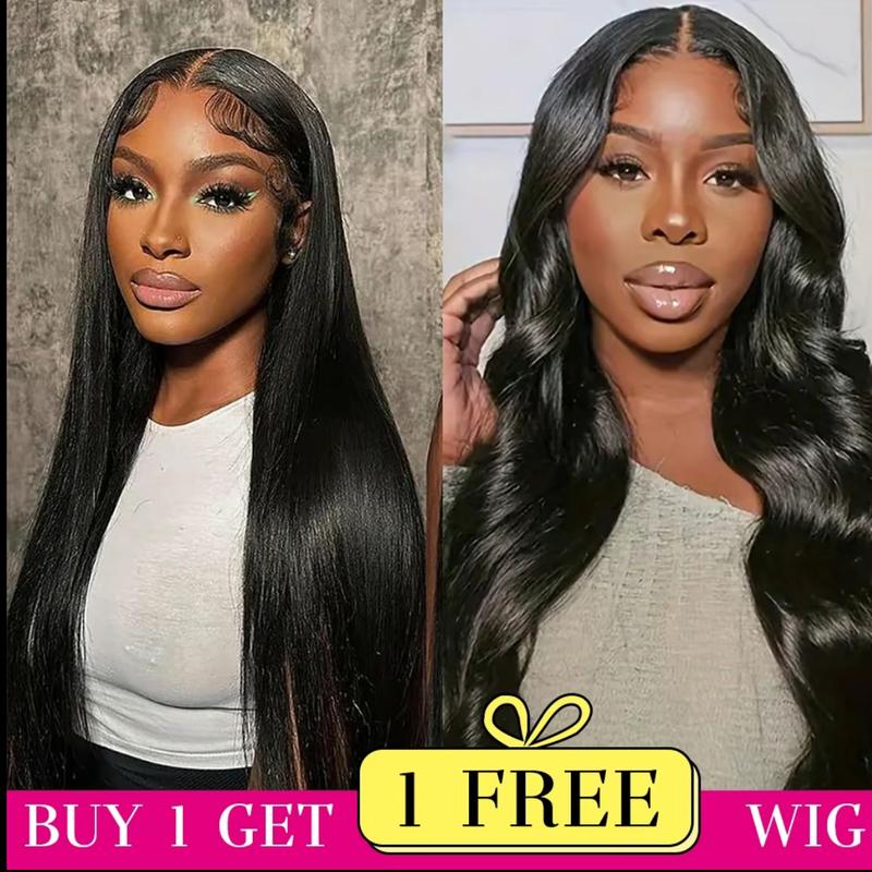 [Combo sale 28"&28"] buy 1 get 2 wig Nex 5x5Body Wave Lace Front Wigs Human Hair Pre ...