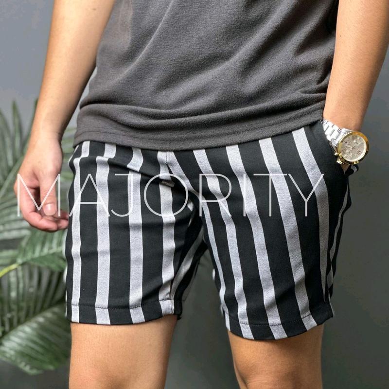 MAJORITY- STRIPES Tapered Fit Shorts. Woven fabric tokong men - TikTok ...