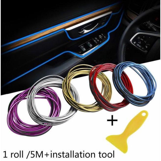 5Meter Car Interior Line Gap DF chrome Strip Trim Grid Sticker - TikTok ...