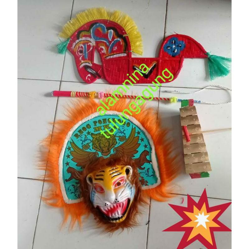 COD ∣ 1 SET ISI 4 kuda lumping + topeng + pecut + gamelan ningnong ...