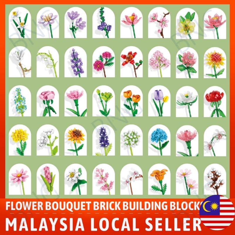 Flower Bouquet Nano Building Blocks Cartoon Educational Toy - TikTok ...