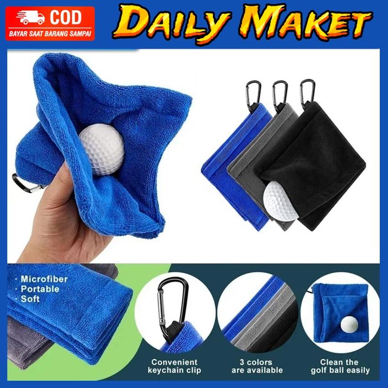 Handuk Golf Microfiber Gantung Portable Golf Towel Kain Lap Perawatan ...
