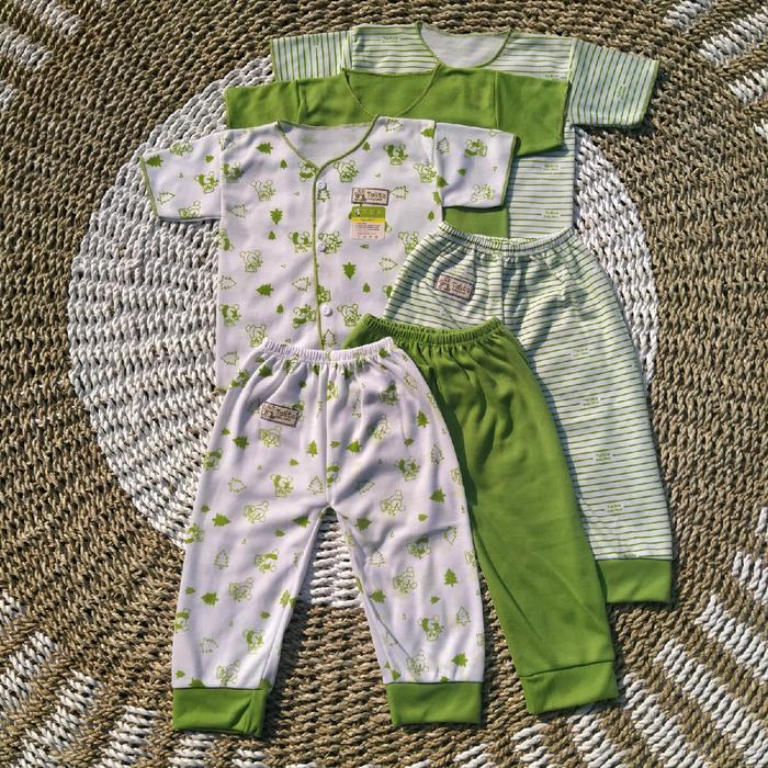 Jual 6 PCS /3 STEL BAJU LENGAN PENDEK CELANA PANJANG BAYI BARU LAHIR ...