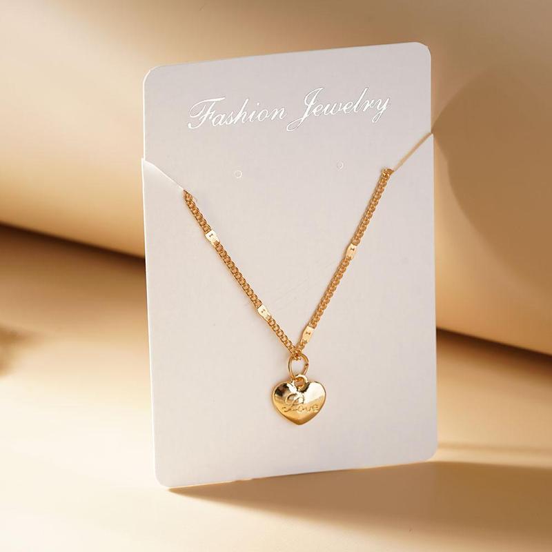 Love Heart Necklace New Style Golden Love Heart Pendant Necklaces ...