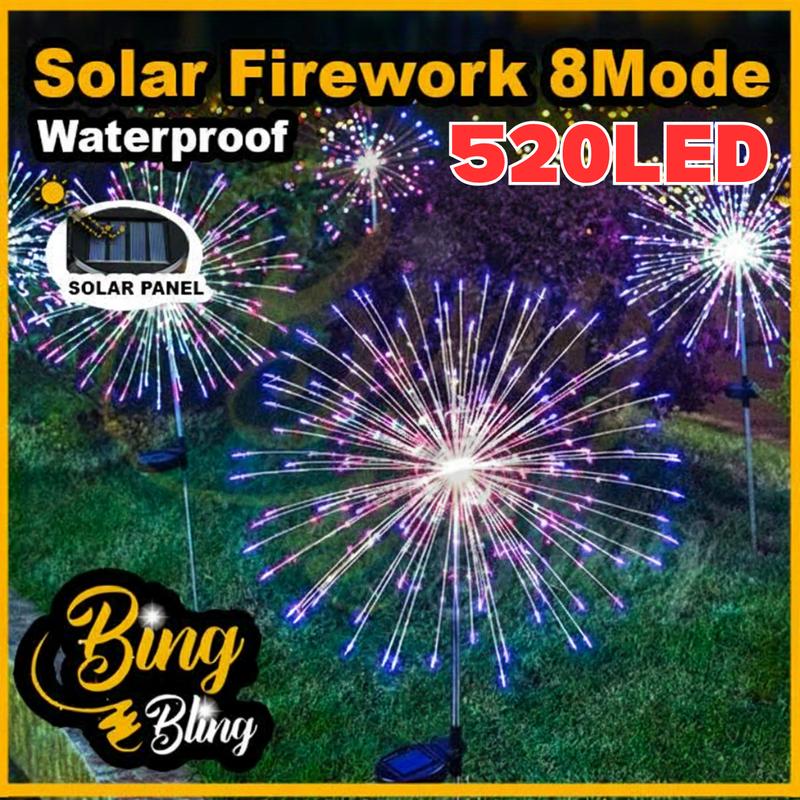 【Bing Bling】2026 Viral【 8 Mode Solar Firework Light 】【520 LE - TikTok ...
