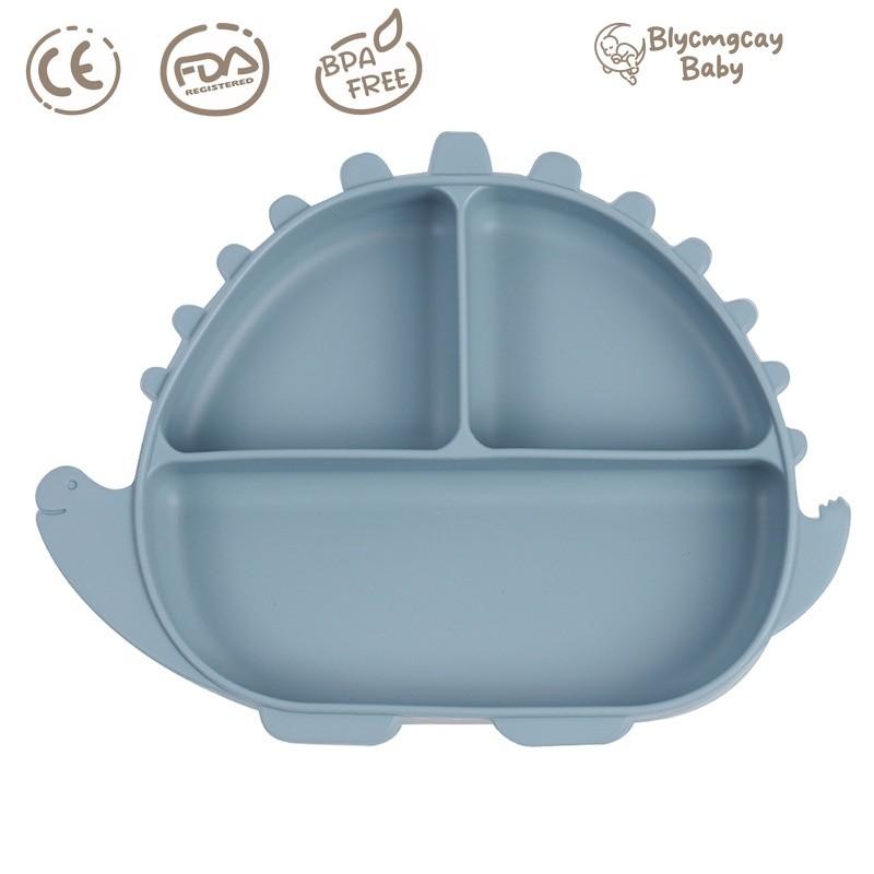 Pinggan Dinosaur Bayi, Bahan Silikon, Reka Bentuk Bawah dengan - TikTok ...
