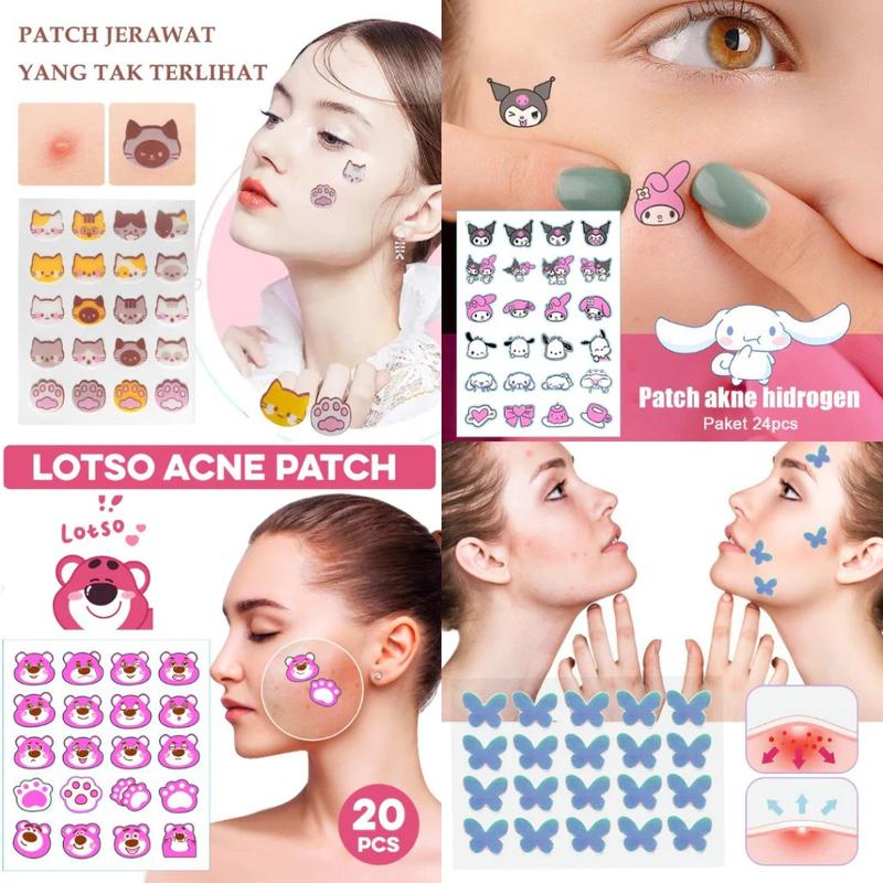 VIVA Cute Animal Cartoon Acne Patches Vanity Patch besar , Tompok ...