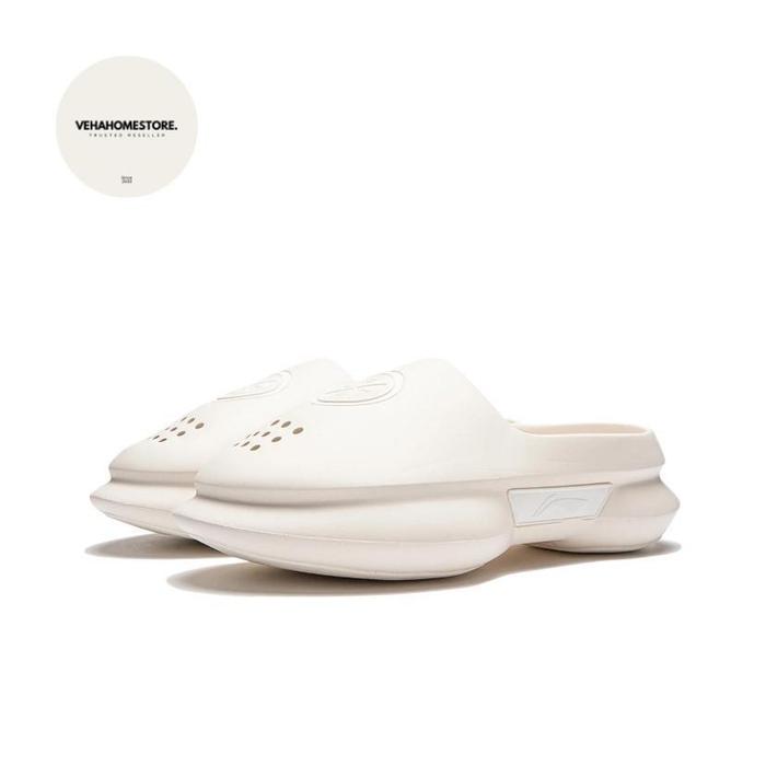 Jual New - Li-Ning Way of Wade Slides "Cream White" 100% AUTHENTIC - 46 ...
