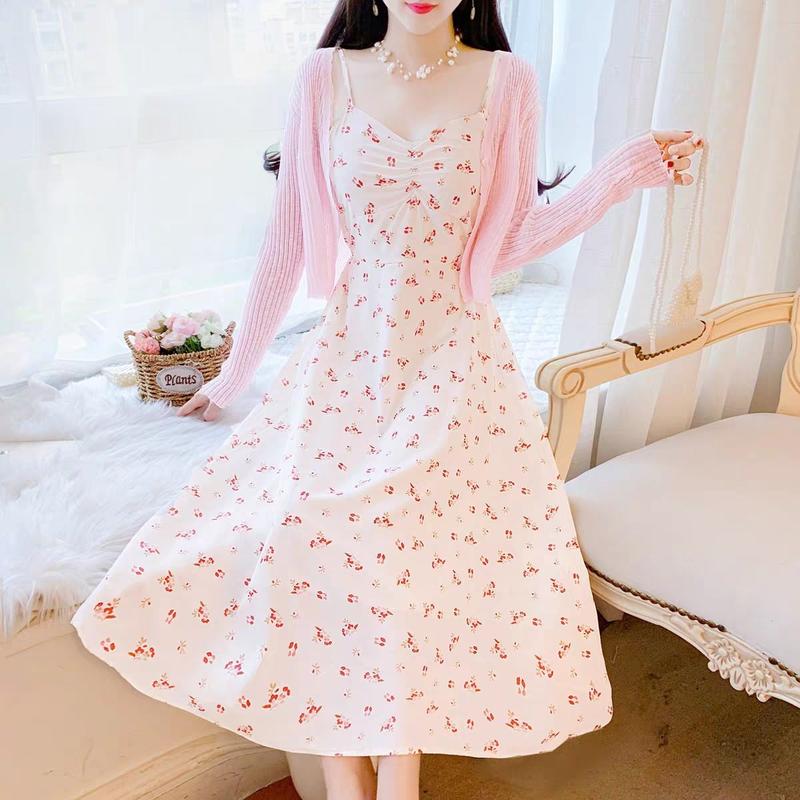 Pakaian Musim Panas, Rekaan Bunga Perancis Baharu, Gaya Anduh, - TikTok ...