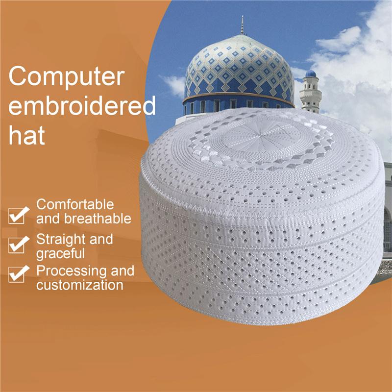 Men's Muslim Prayer Caps Islamic Jewish Yarmulke Kippah Arab - TikTok ...