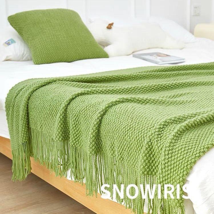 Morandi Knitted Blanket Bed & Breakfast Bed Runner Blanket Bed - TikTok ...