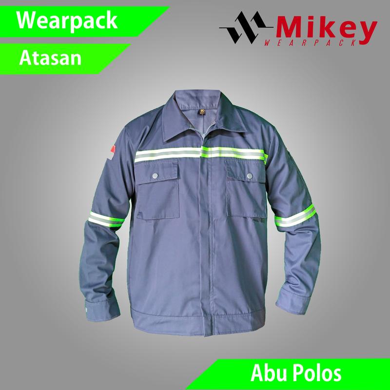 Wearpack Safety Atasan Resleting Lengan Panjang Warna Abu Tu - Shop ...