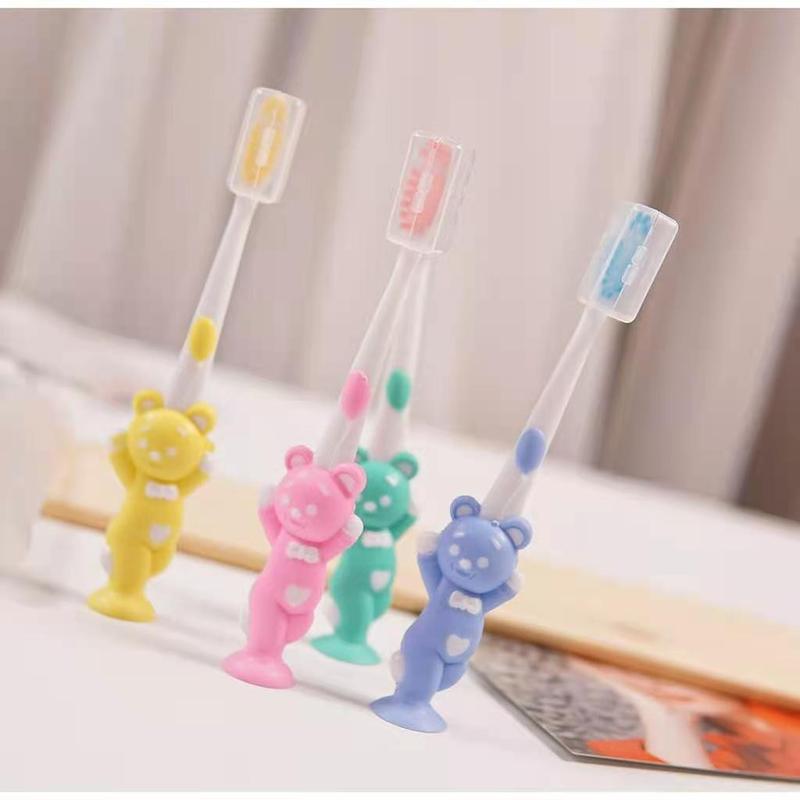 Set of 4pcs Kids Toothbrush Bear Design Baby Japan Soft-bristled ...