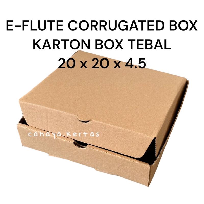 Isi 12 box hampers 20x20 efluete corrugated box kardus pizza tempat ...