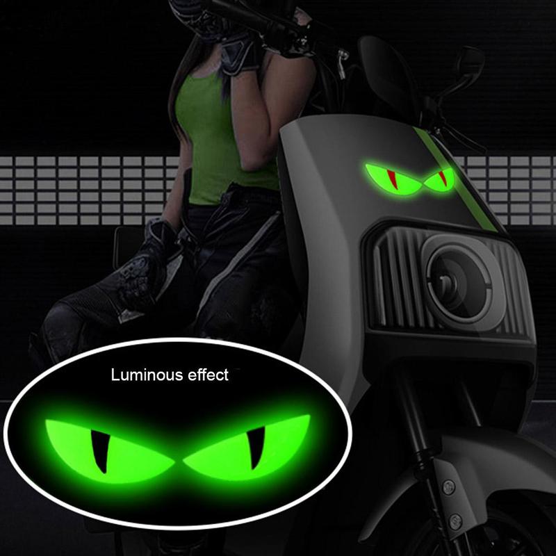 2 Reflective Devil's Eye Stickers For Car And Motorcycle Use - TikTok ...
