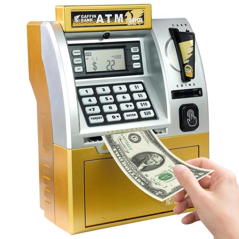 Smart ATM Piggy Bank for Kids - Electronic Money Saving Toy with ...