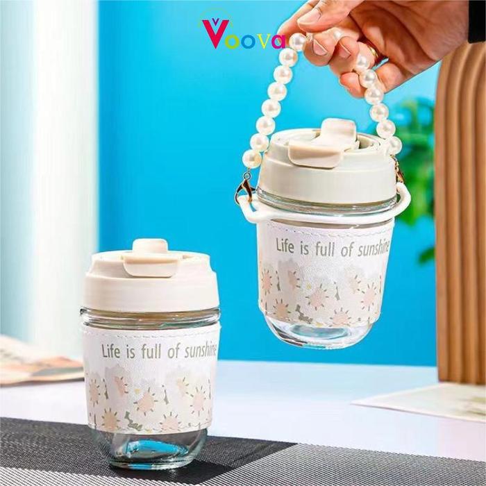 Jual [COD] Tumbler Mutiara/ Gelas Kopi/ Gelas Aesthetic Dengan Handle ...