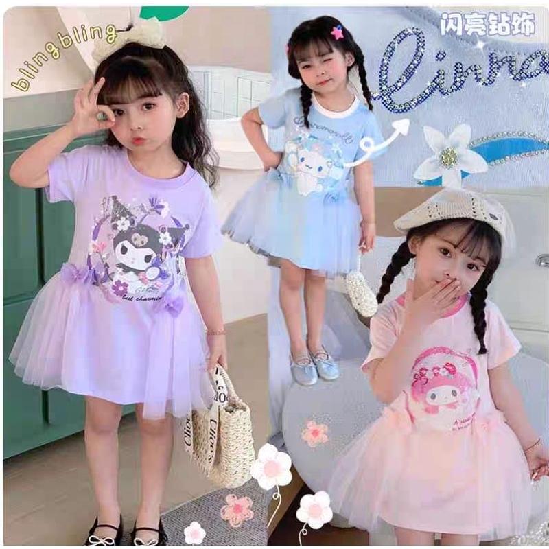 1007 Kids shirt Kuromi Melody Cinnamoroll Dancing Skirt Ready - TikTok ...