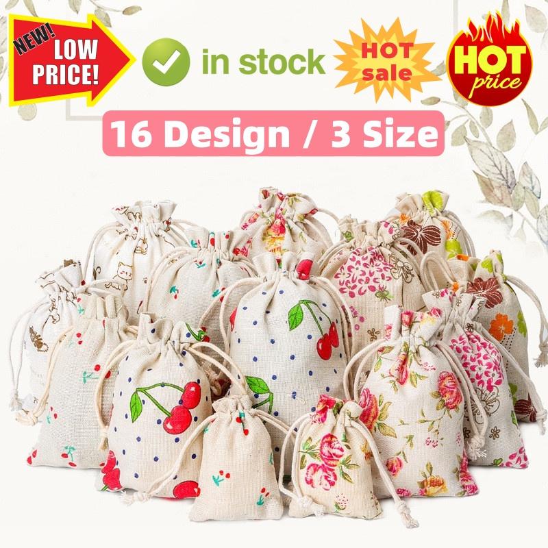 TGT 3 Size Cotton Linen Empty Sachet Drawstring Pouches Cand - TikTok ...