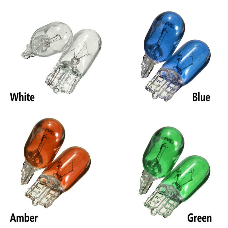 2Pcs/10Pcs T10 Wedge Halogen W5W 501 194 LED Interior Light Bulbs Car ...