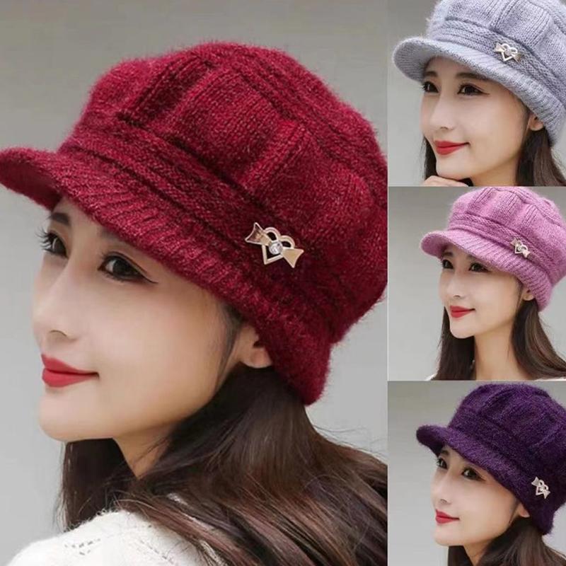 [AAA] Wool Women's Fashion Hat Plush Knitted Wind Shield Ear - TikTok ...