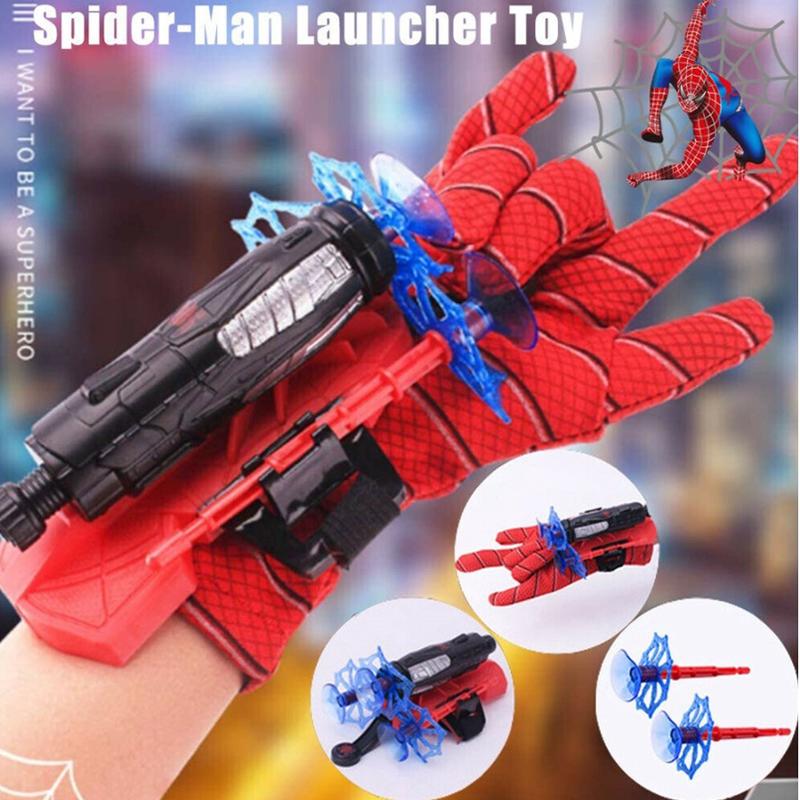 Spiderman Glove Web Shooter Dart Blaster Launcher Toys With String ...