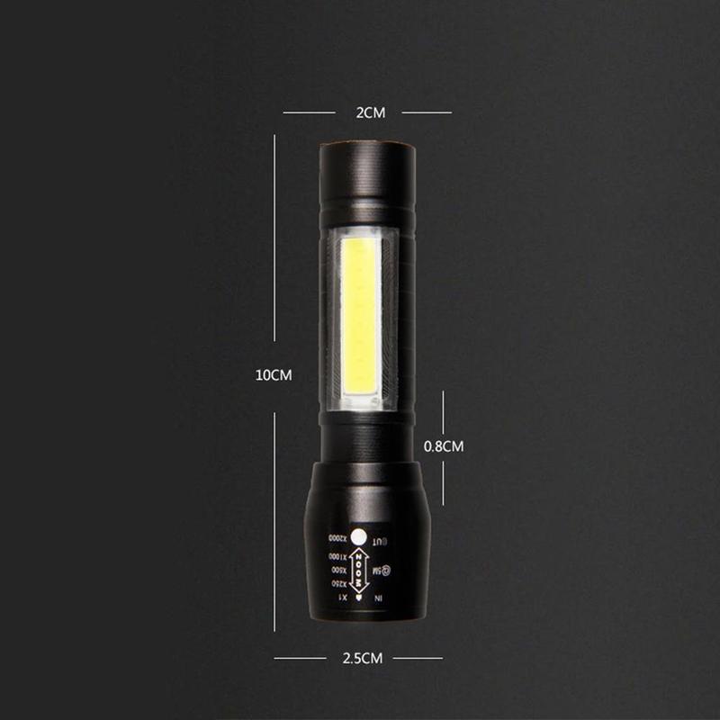 2-in-1 LED Flashlight Mini Torch 4 Modes USB Rechargeable Zoom - TikTok ...
