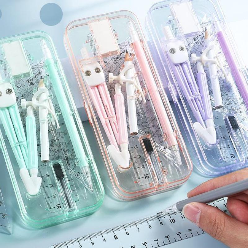 9pcs Combination Ruler Sets Triangle Protractor Student Rulers - TikTok ...