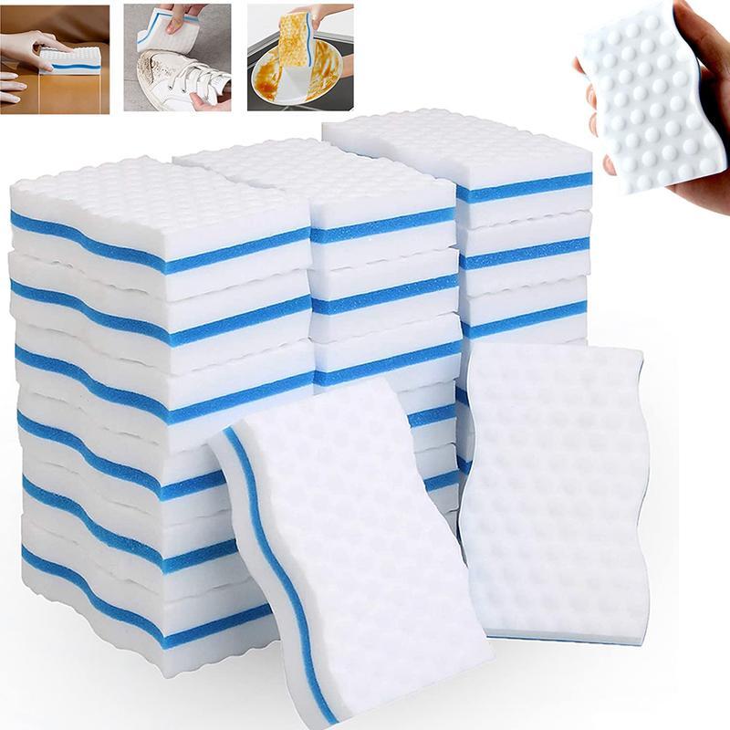 24-Piece Set of White Melamine Magic Sponges for Cleaning Swimming ...