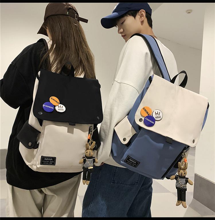 2024 new Korean fashion style student backpack simple large capacity ...