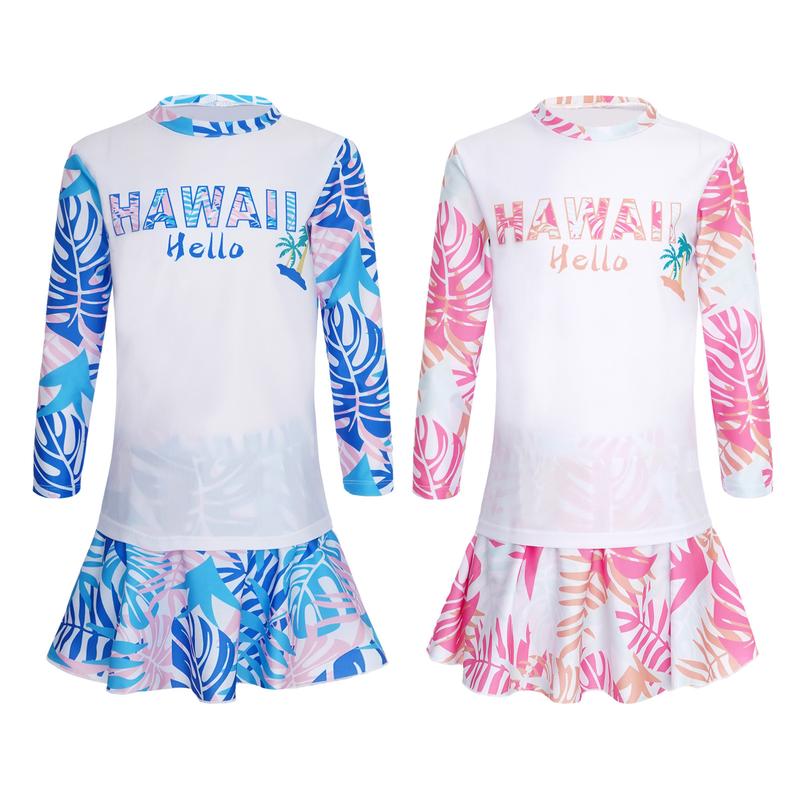 YOOJIA Girls Rash Guard UPF 50+ Swimsuit Kids Long Sleeve Swim - TikTok ...