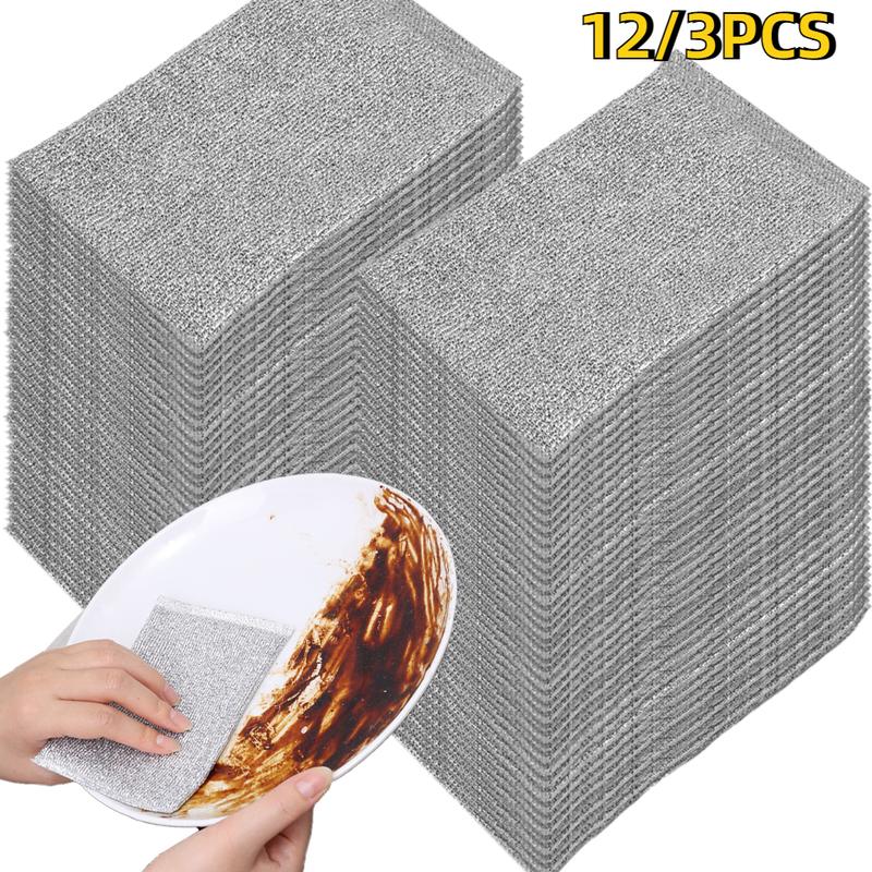 Kain Pencuci Pinggan Dawai Keluli Dapur, 12 Keping, Pad Penggosok ...