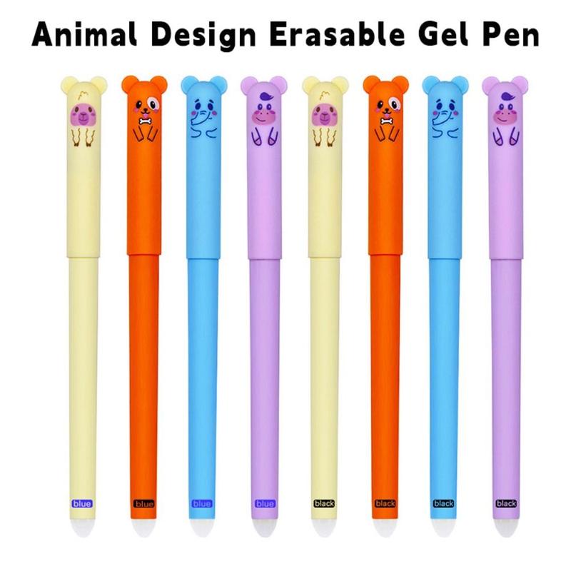 Smooth Writing Animal Design Erasable Pen 0.5mm Black/Blue Ink - TikTok ...