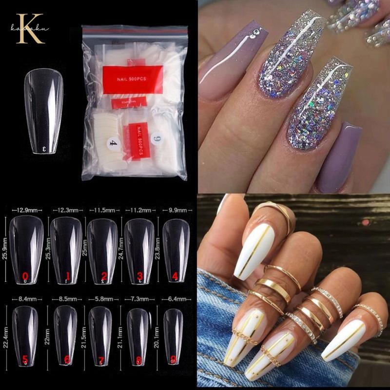 SET KUKU PALSU SATUAN bening dan putih / Fake Nails Acrylic set - Shop ...
